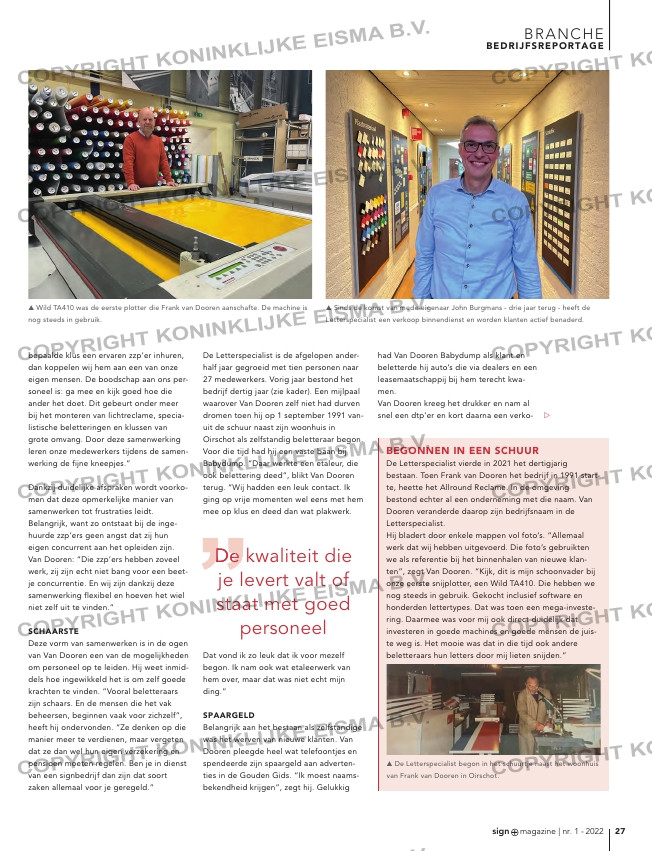 Sign+ Magazine 1-2022 - pag. 27 - Sign Benelux