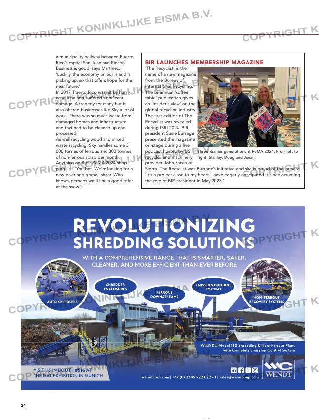 What's inside? - pag. 24 • Recycling International